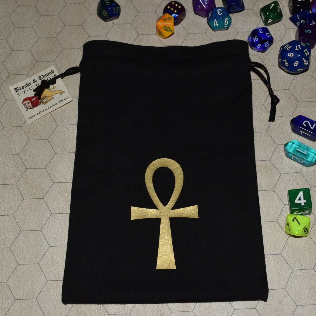 Egyptian Anhk Black Dice Bag - Etsy