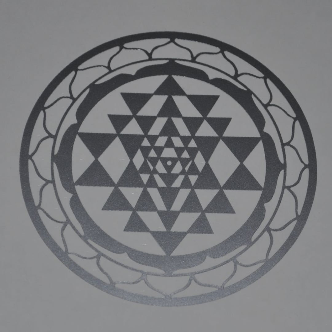 Sri Yantra Silver Vinyl Decal Sacred Geometry - Etsy