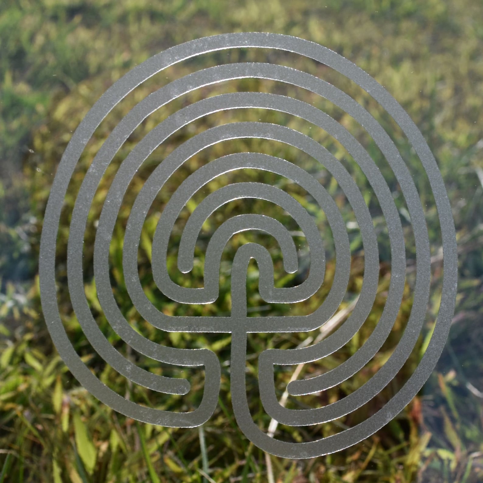 Classic 7 Circuit Labyrinth Etched Glass Vinyl Decal - Etsy