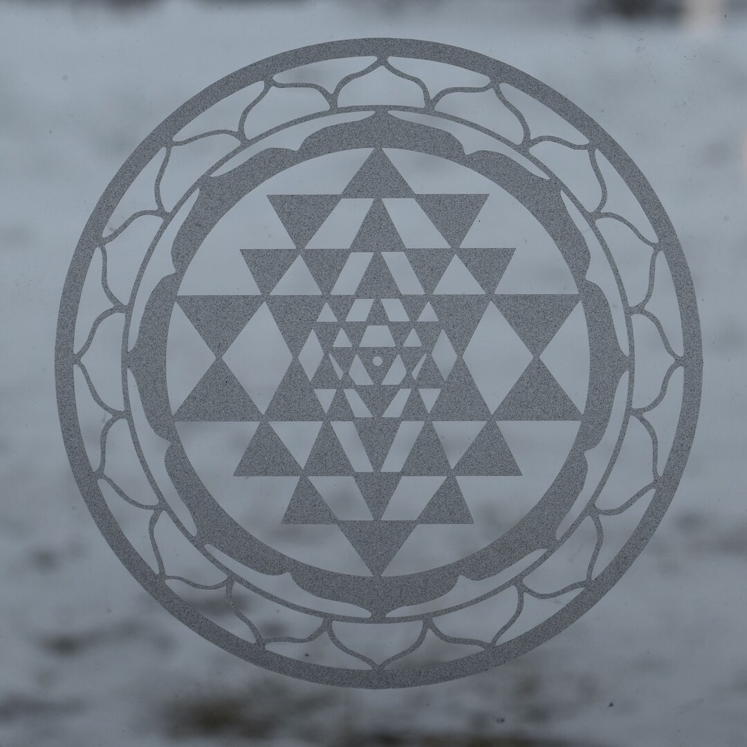 Sri Yantra Etched Glass Vinyl Decal Sacred Geometry - Etsy