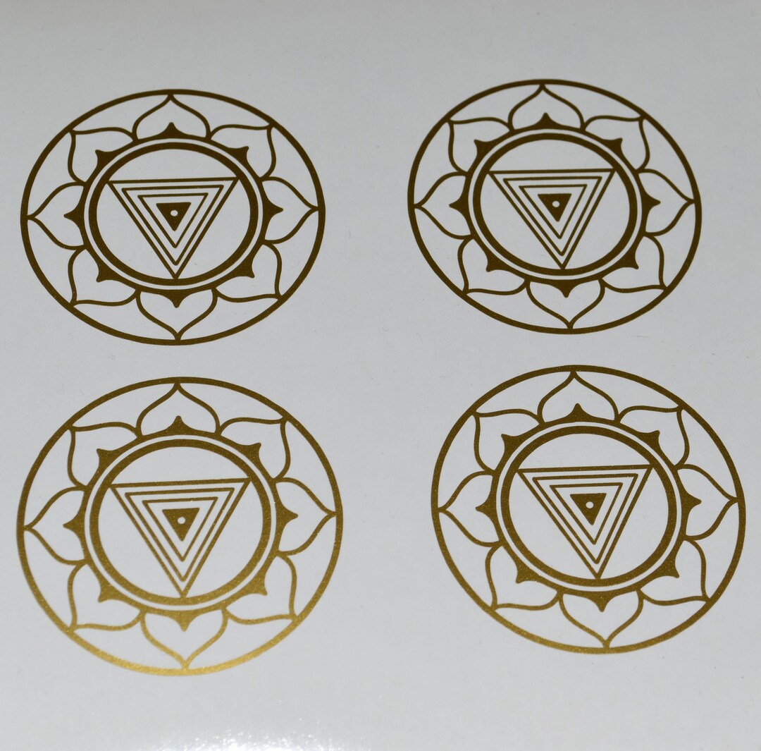Kali Yantra SET of 4 Mandala Gold Vinyl Decal - Etsy