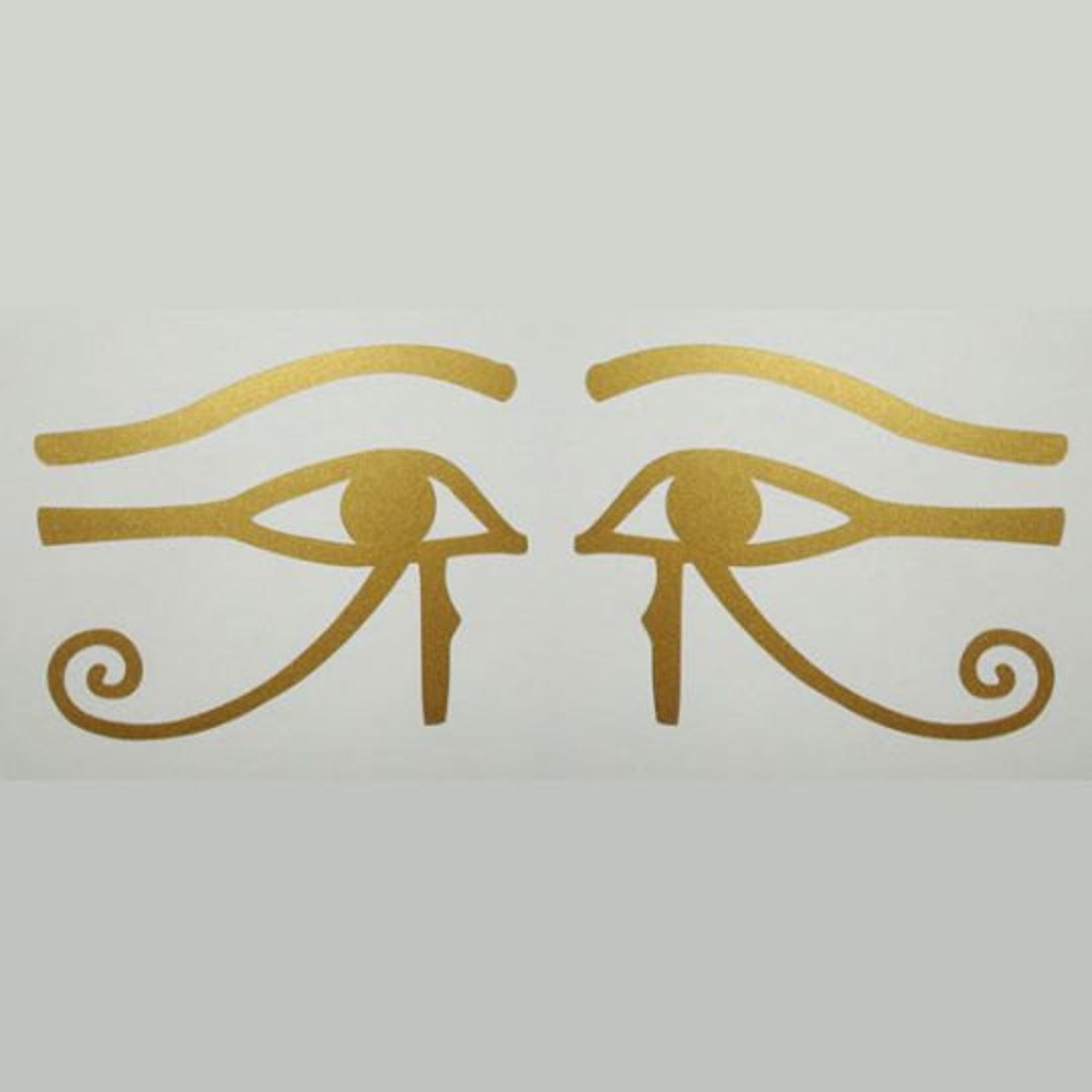 Egyptian Eye Of Thoth Horus Ra Gold Vinyl Decals Etsy