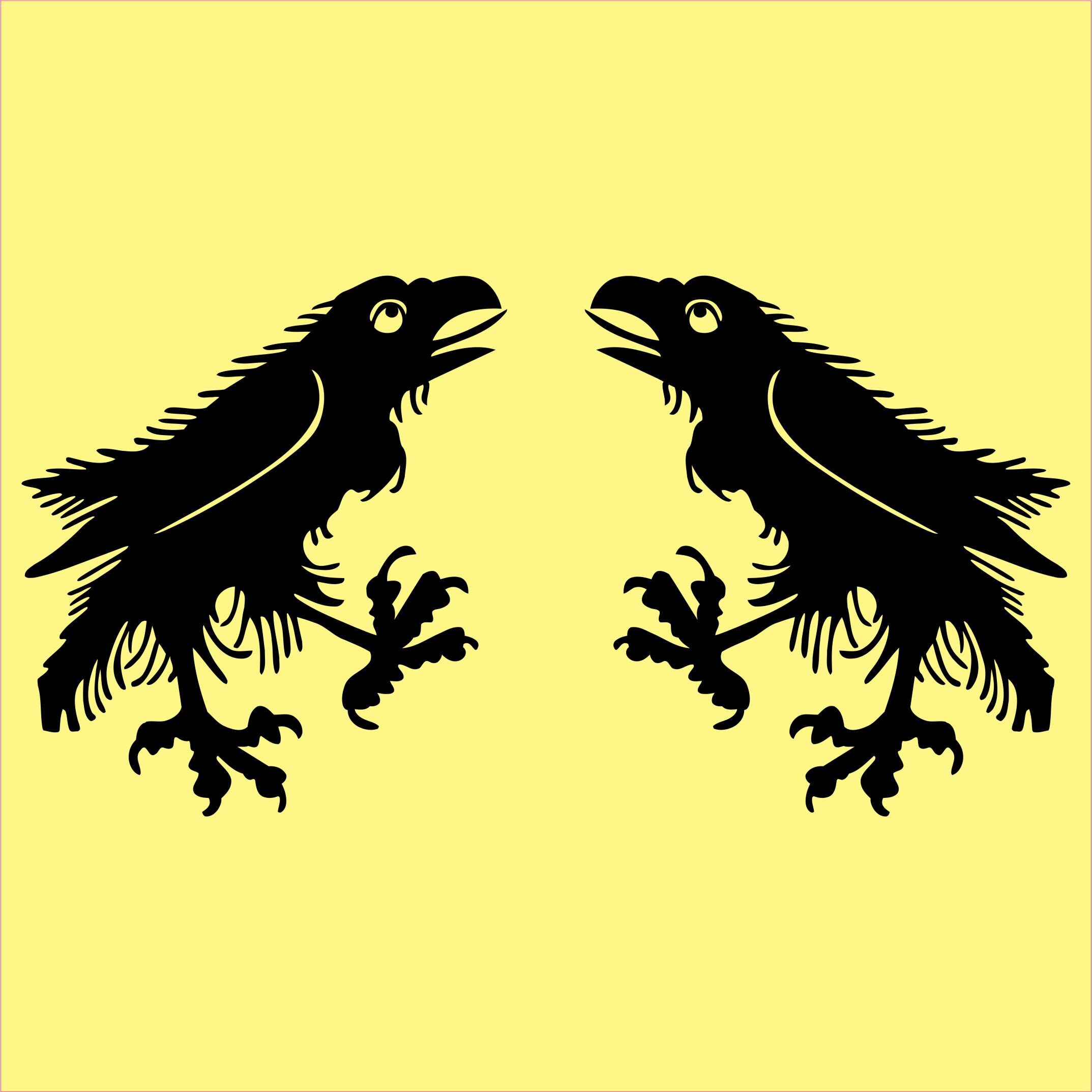 Passant Raven Black Medieval Raven Crow Vinyl Decals - Etsy UK