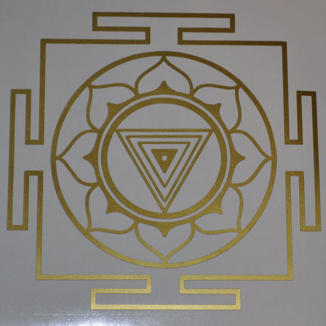 Kali Yantra Mandala Gold Vinyl Decal - Etsy Singapore