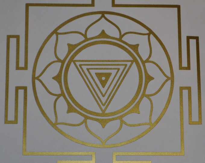 Kali Yantra Mandala Gold Vinyl Decal - Etsy