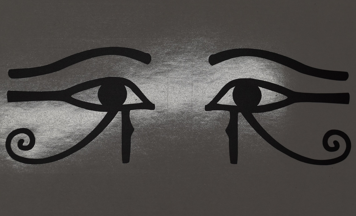 Egyptian Eye of Thoth Horus Ra MATTE Black Vinyl Decals - Etsy