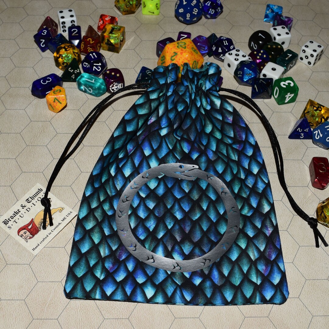 Ouroboros Snake Rune Dice Bag - Etsy