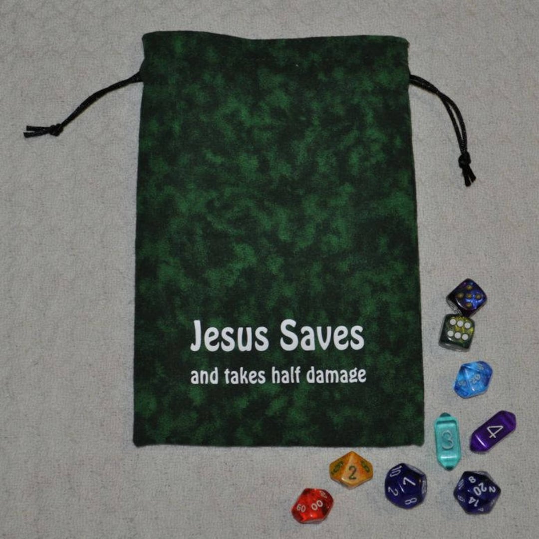 JESUS SAVES Dungeons and Dragons Game Dice Bag - Etsy