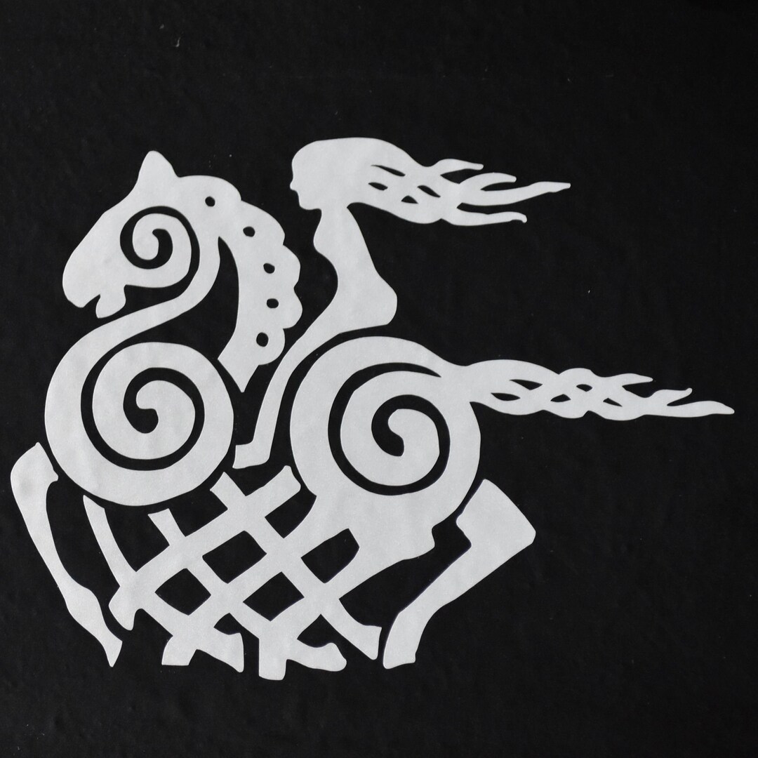 Sleipnir REFLECTIVE White Viking Goddess Vinyl Decal - Etsy