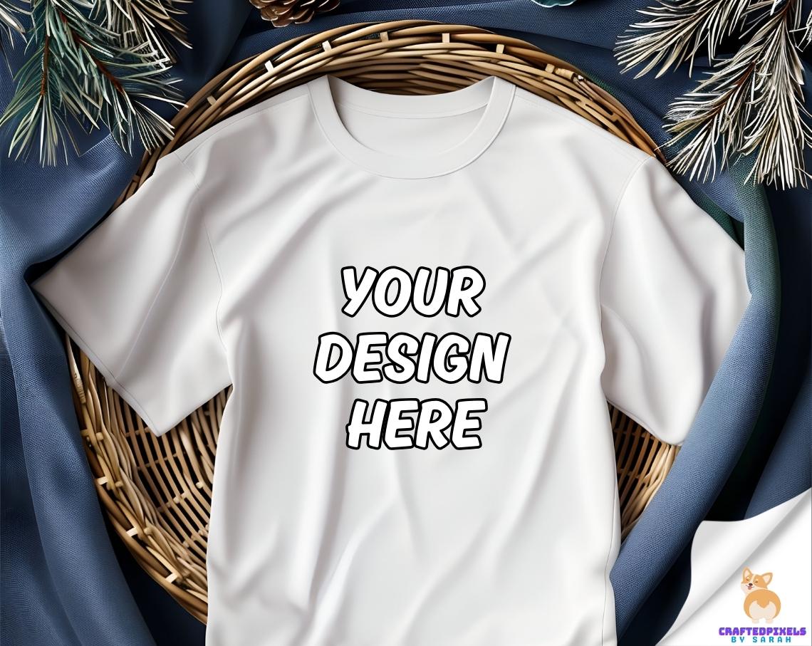 Gildan 64000 Flatlay T-shirt Mockup Bundle Real Model Mock Neutral ...