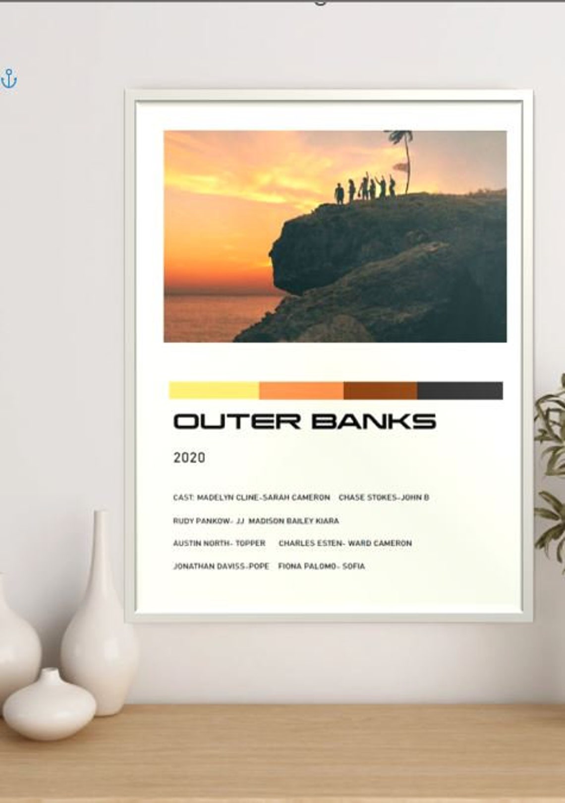 Outer Banks Poster 3 PCS Surfing Wall Decor Beach Movie Poter Vintage ...