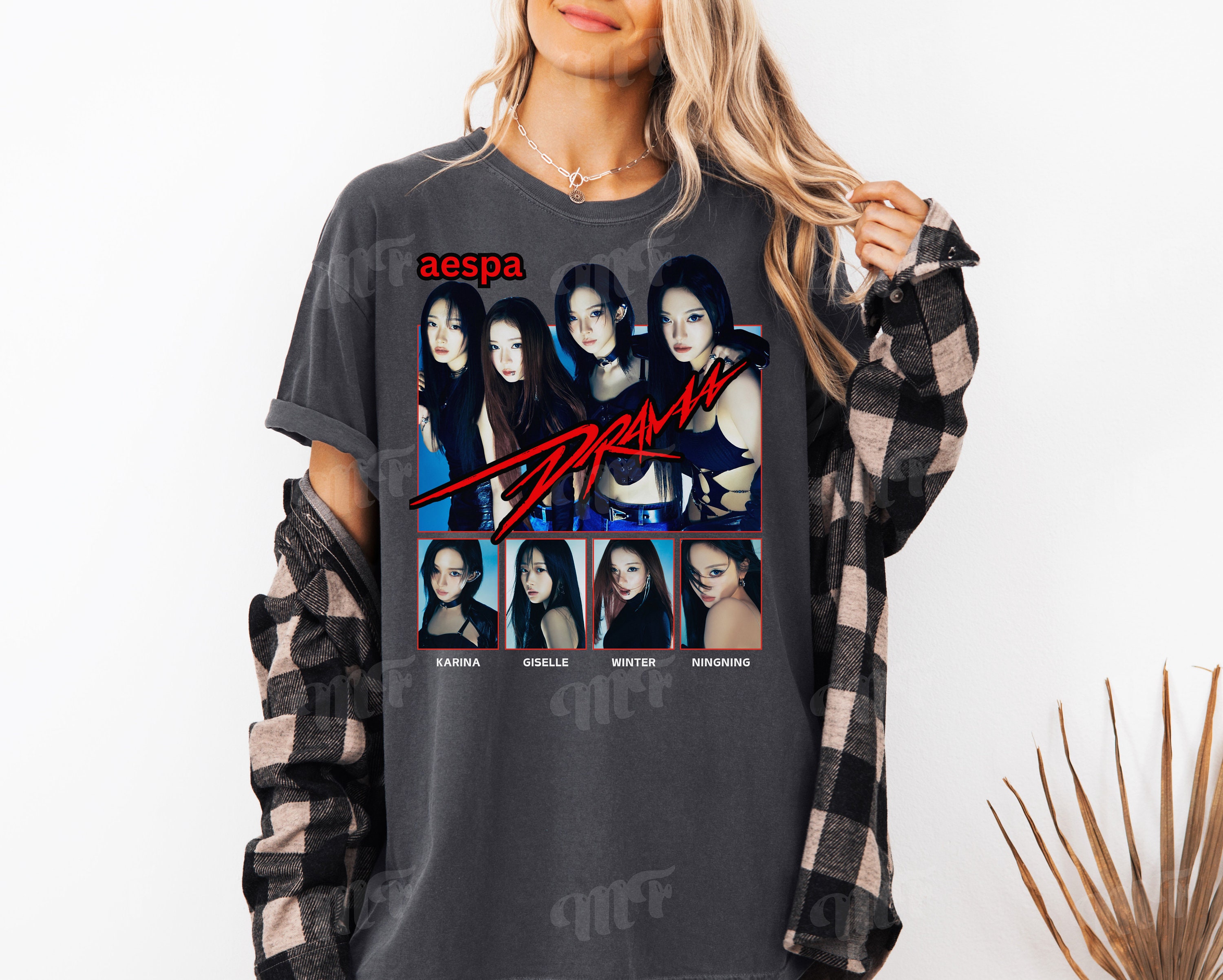 Special Edition Aespa Kpop T-shirt Drama Vintage Retro Unisex T-shirt ...