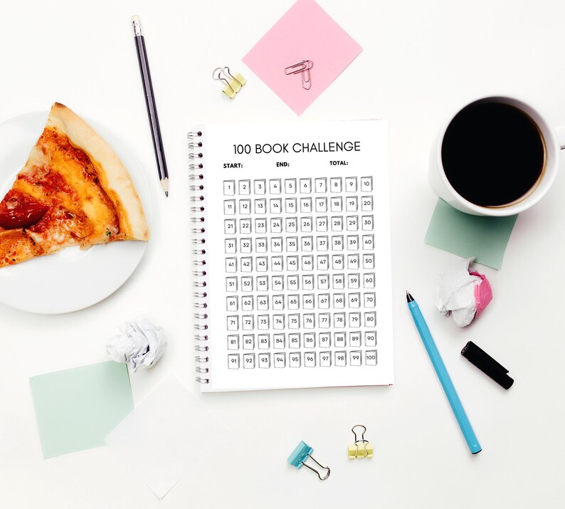 100 Days Reading Challenge Planner, Elegant Book Tracker, Organize Your ...