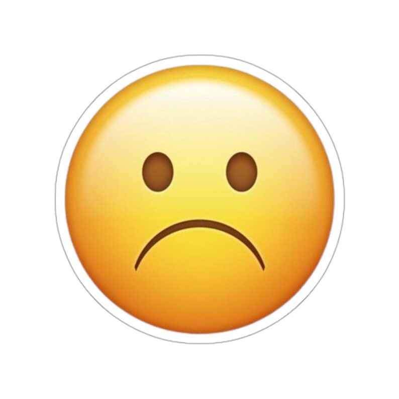 Sad Emote Kiss-cut Stickers, Monochrome Text Sticker, Vintage Style ...