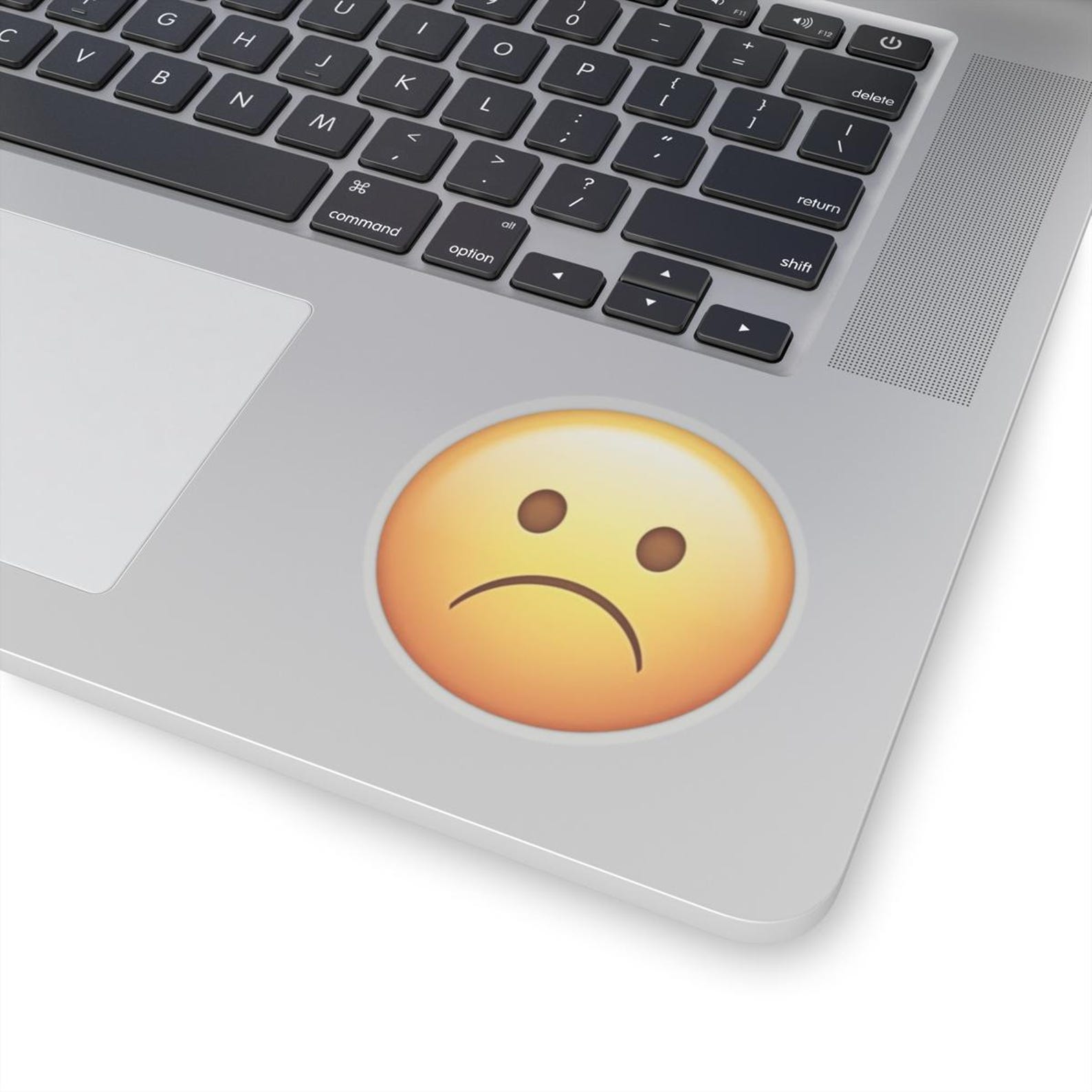 Sad Emote Kiss-cut Stickers, Monochrome Text Sticker, Vintage Style ...