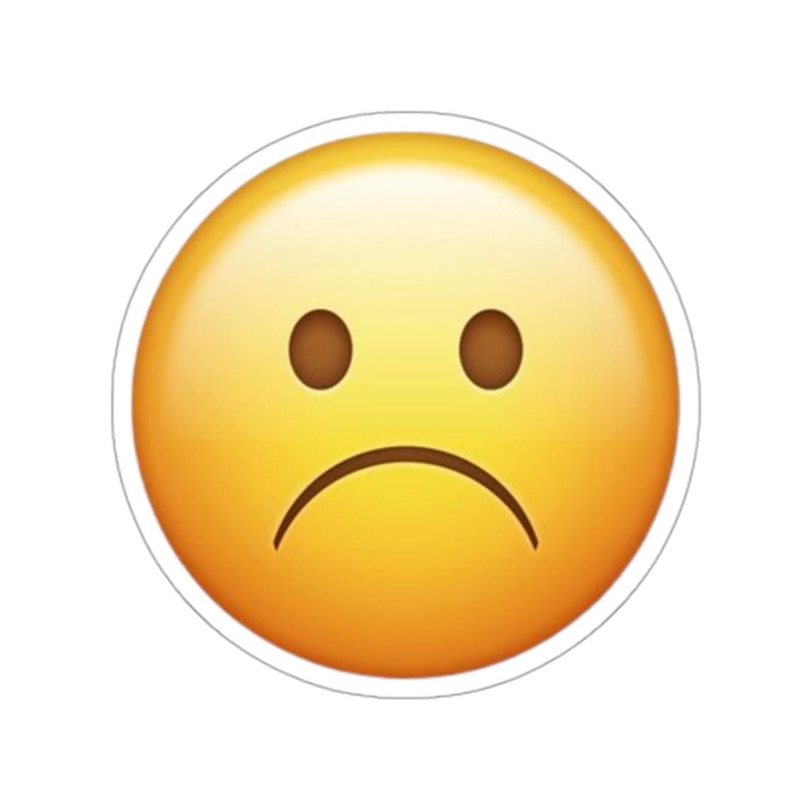 Sad Emote Kiss-cut Stickers, Monochrome Text Sticker, Vintage Style ...