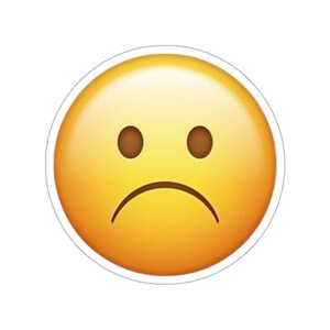 Sad Emote Kiss-cut Stickers, Monochrome Text Sticker, Vintage Style ...