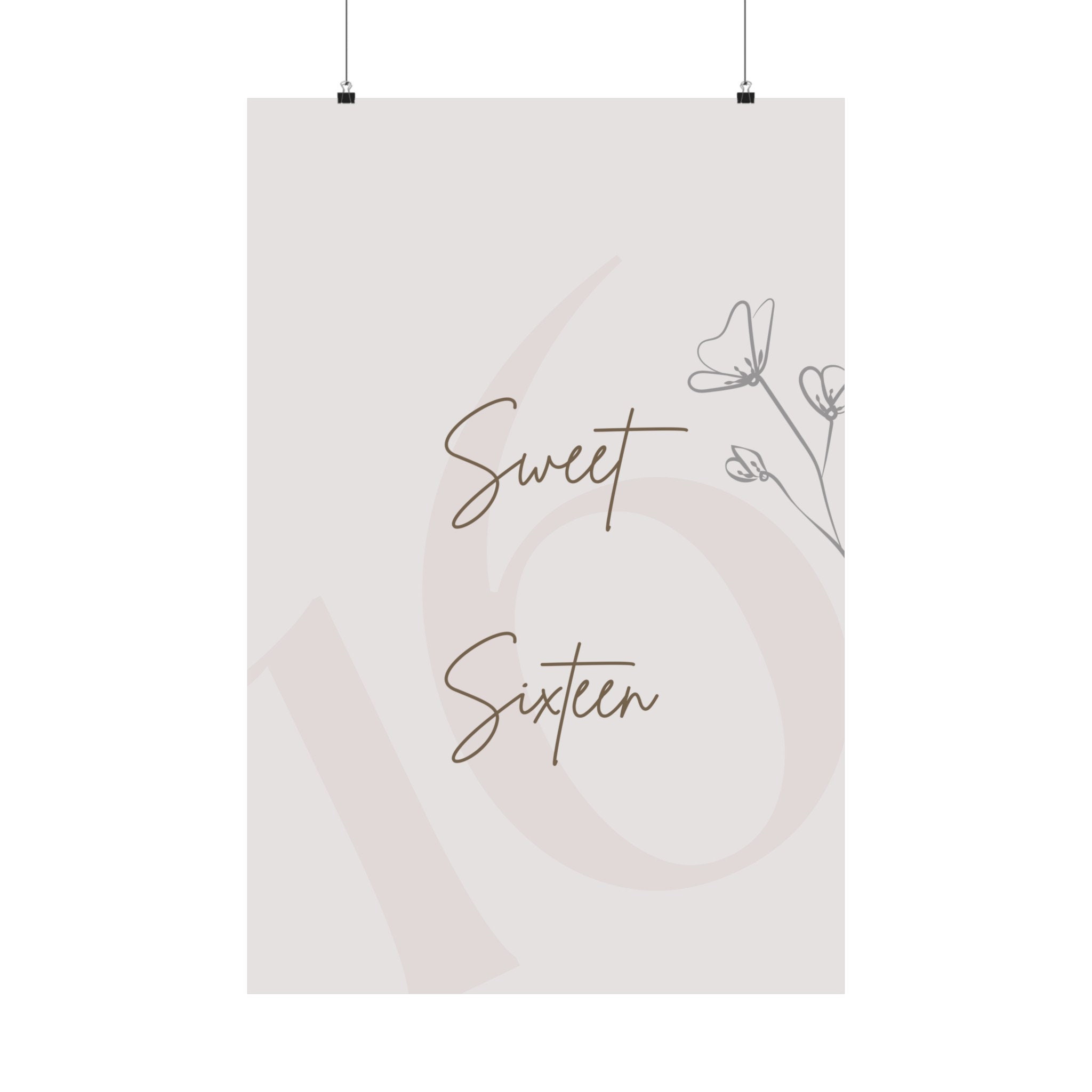 Sweet Sixteen Poster - Etsy