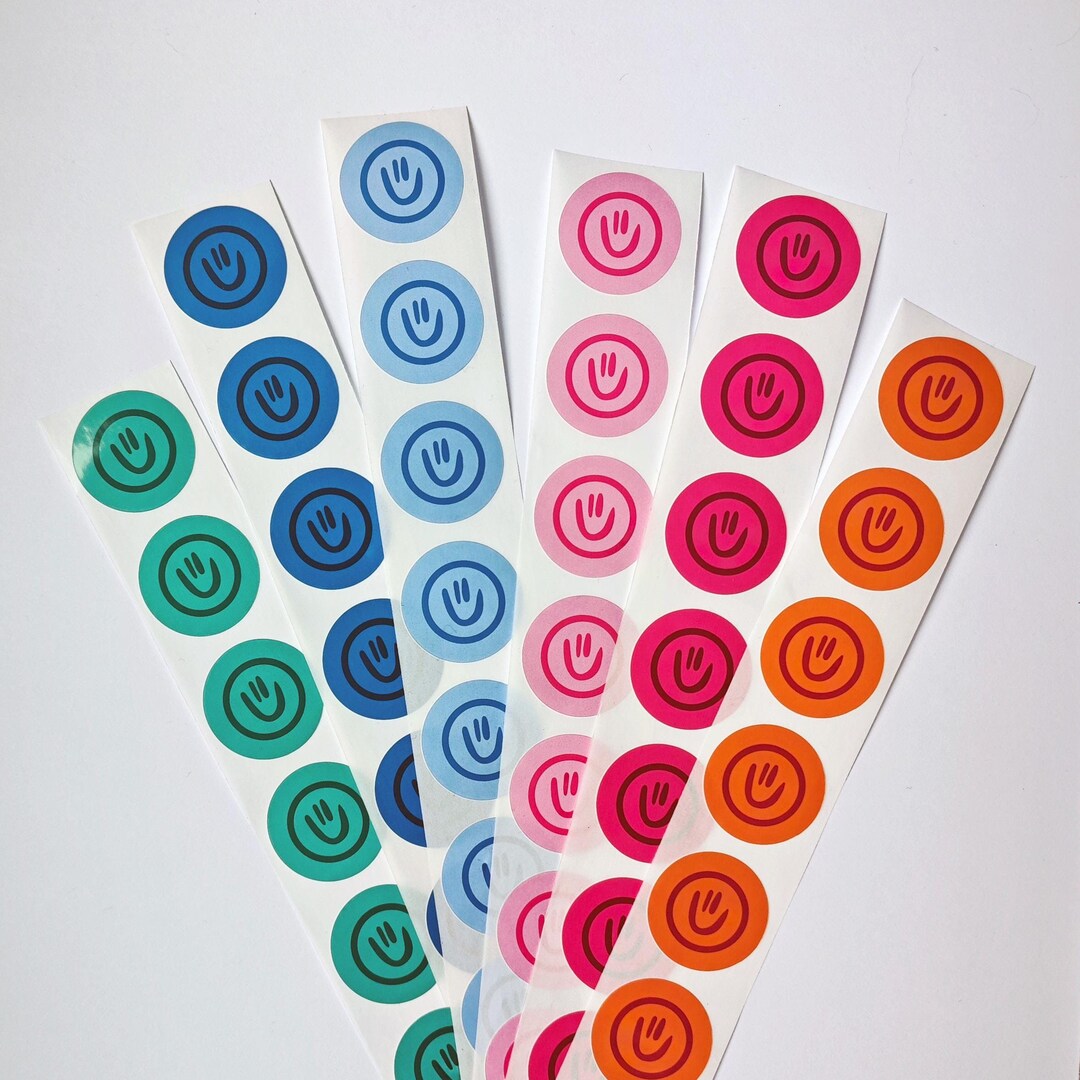 Smiley Sticker | 3 Cm | Stickers for Gifts, Stickers for Children ...