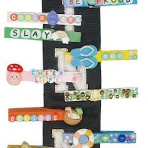 PIN ME Ribbon for Cheer Backpack With Chenille Letters. Cheerleading ...