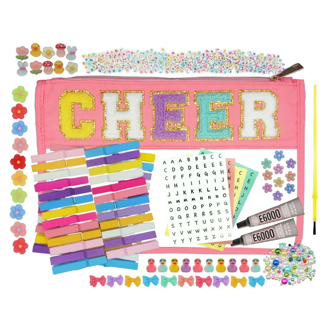 Cheer Pins Craft Kit With Colored Clothespins, Charms and More in a ...