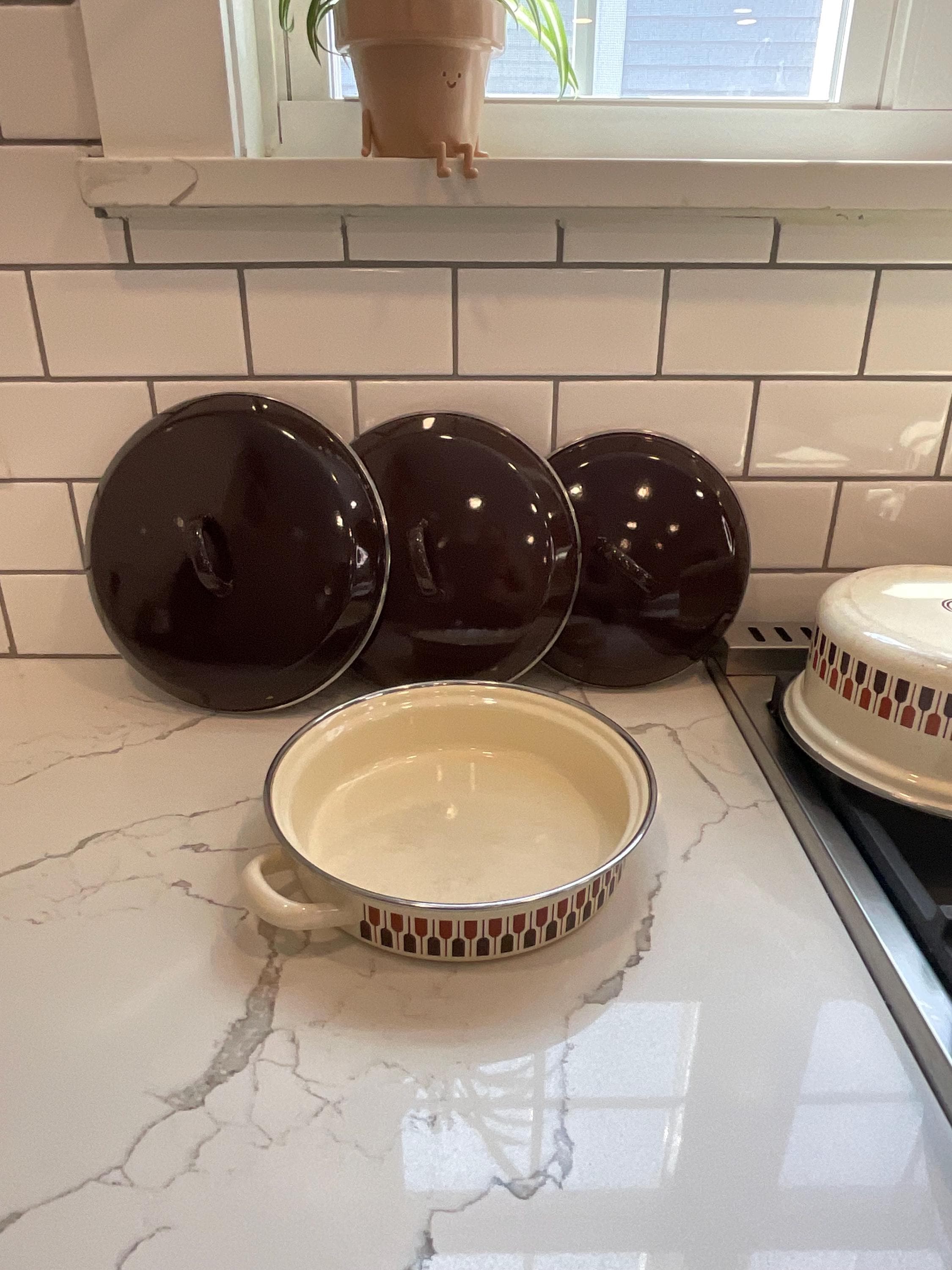 1970s Vintage Mid-century Italian Cookware Set Moneta Dragone Pattern ...