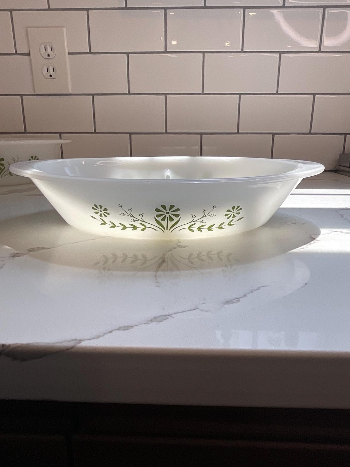 Glasbake Primrose Dream Set Green in Crazy Daisy Pattern S - Etsy