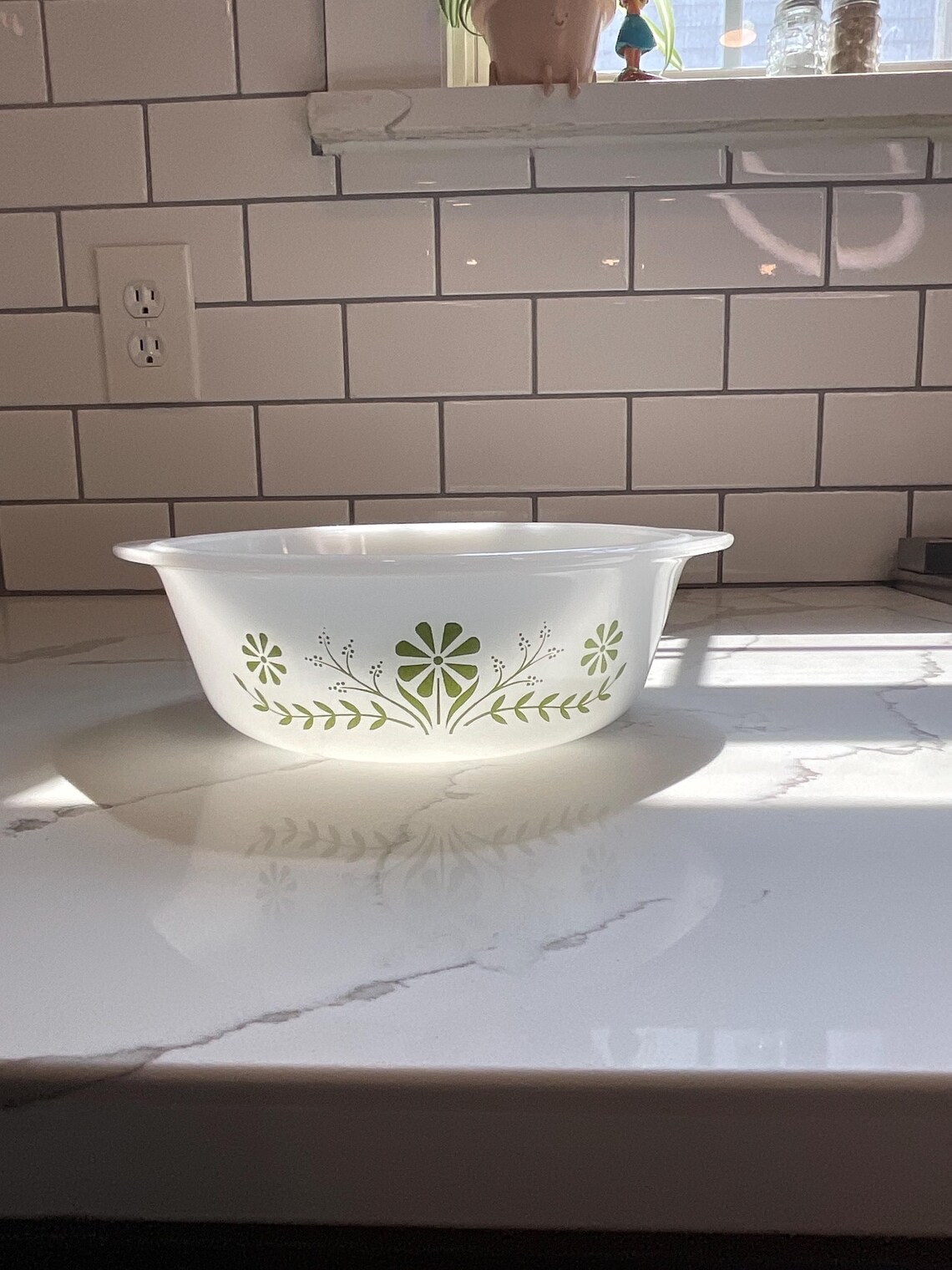 Glasbake Primrose Dream Set Green in Crazy Daisy Pattern S - Etsy