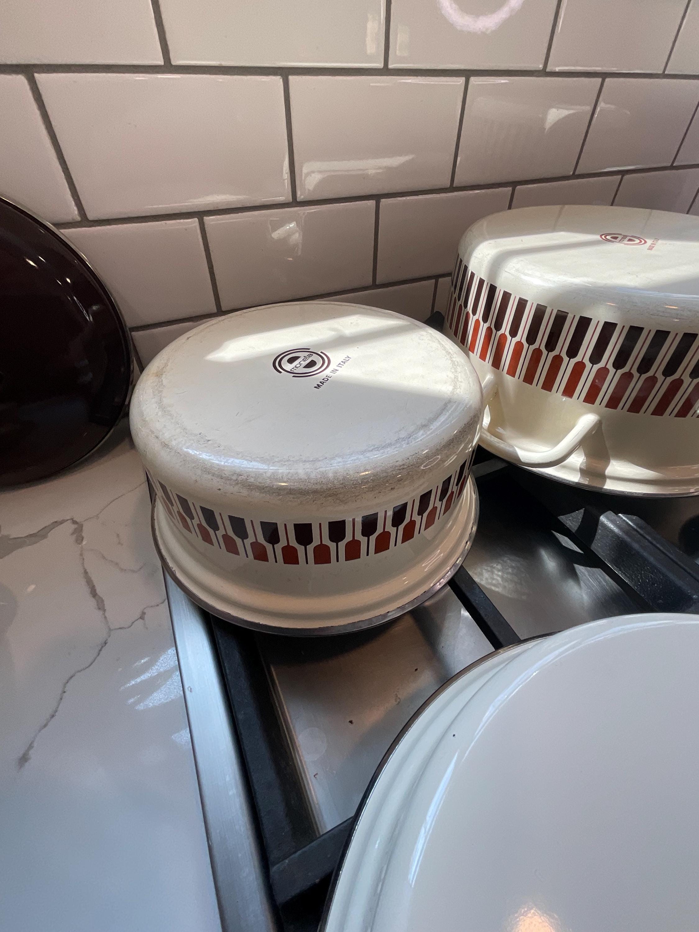 1970s Vintage Mid-century Italian Cookware Set Moneta Dragone Pattern ...