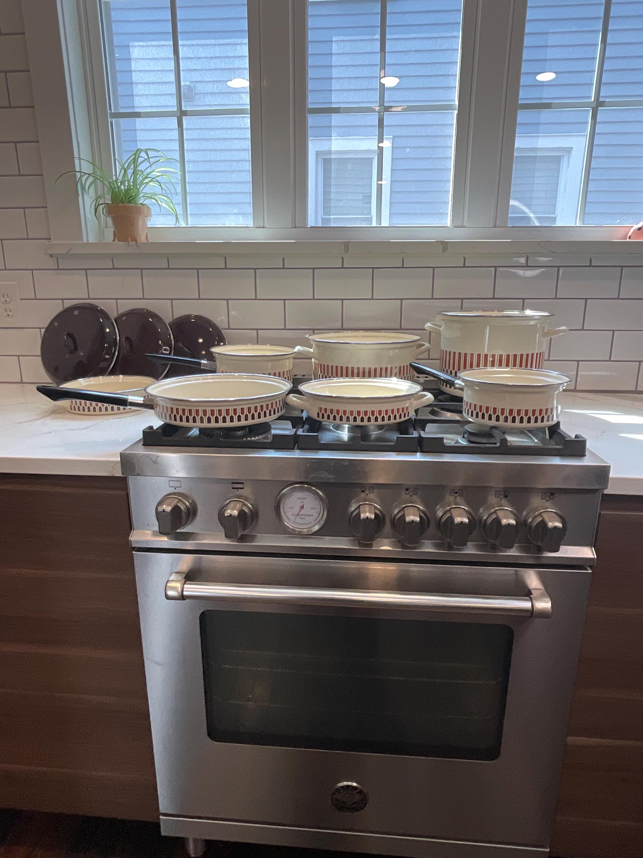 1970s Vintage Mid-century Italian Cookware Set Moneta Dragone Pattern ...