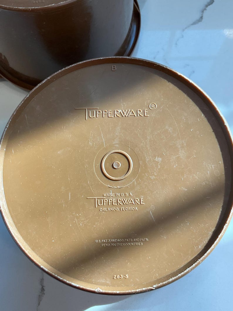 Vintage Tupperware Coffee & Tea Canister Set #263-5, 263-6 and Lids 238 ...