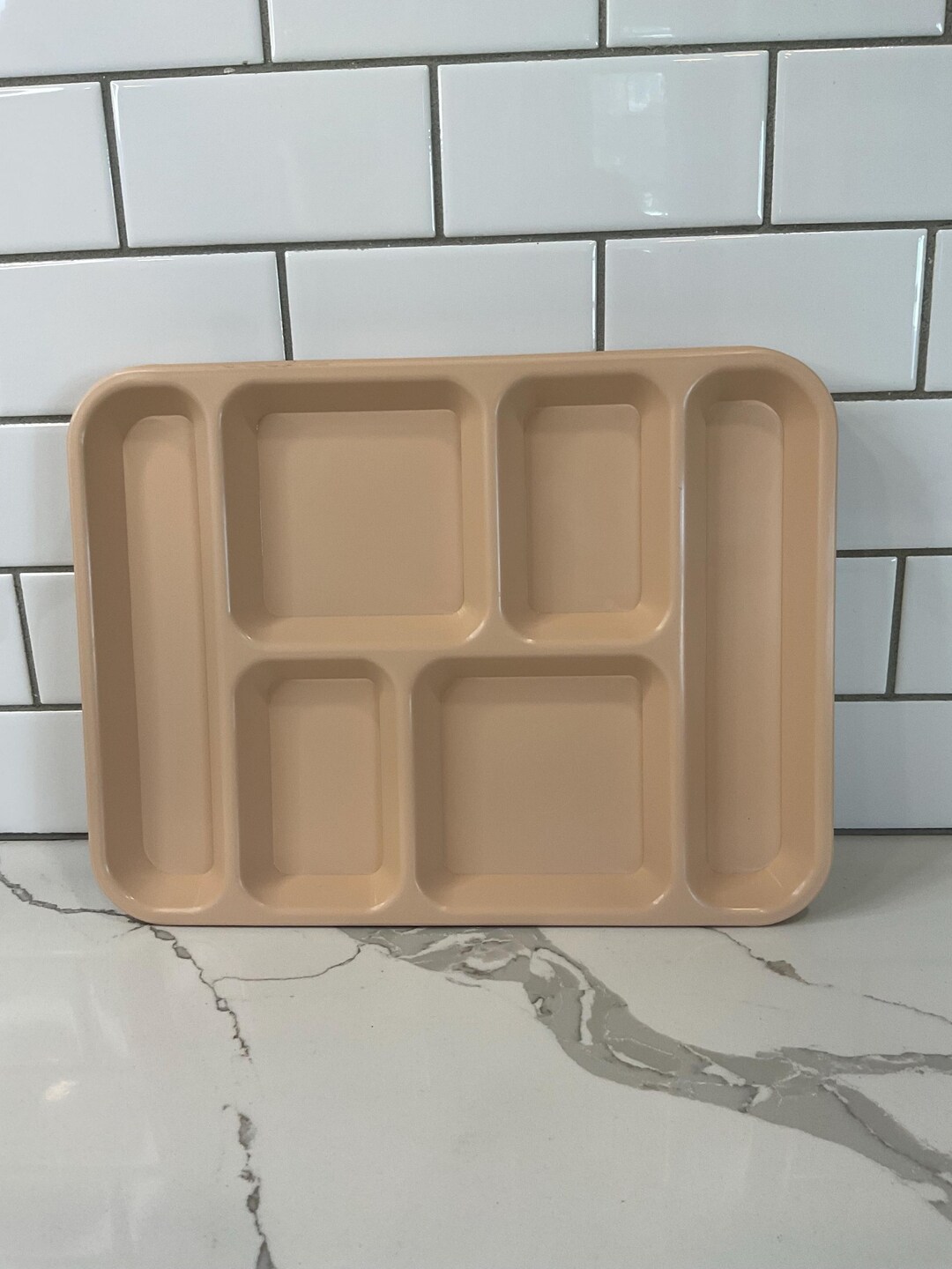 Vintage Divided Cafeteria Trays-great for the Holidays in Light Pink ...
