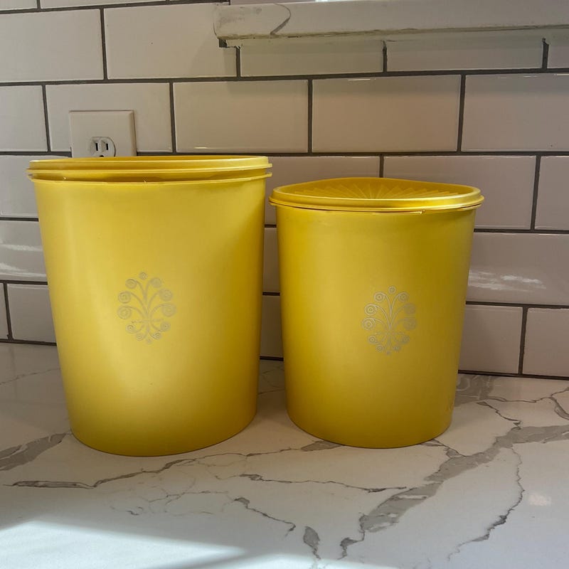 Yellow Tupperware - Etsy