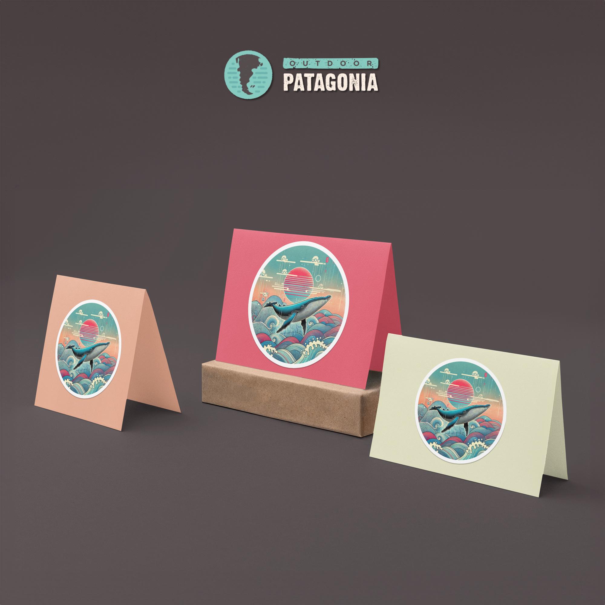 Patagonia Whale Sticker | Ocean Adventure Vinyl Decal | Waterproof ...
