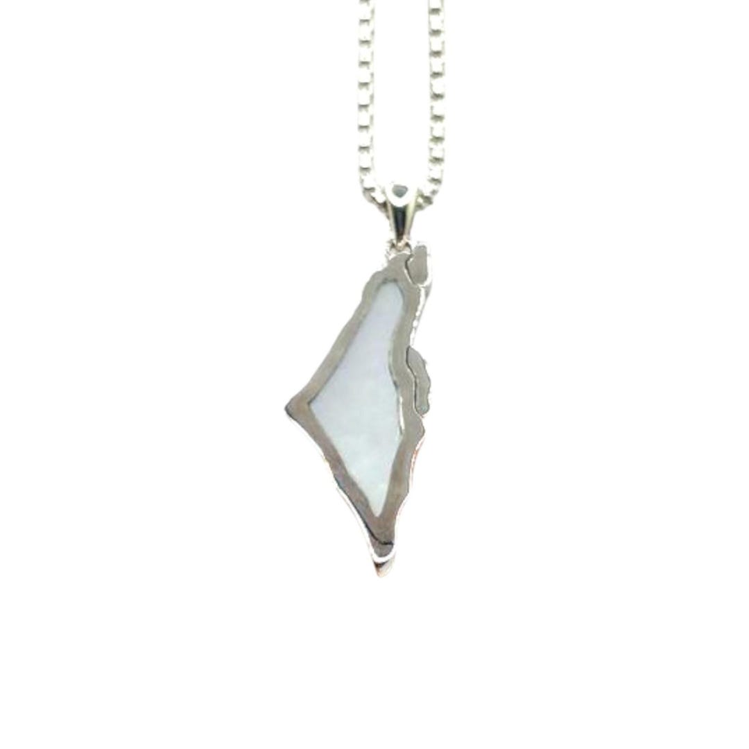 Sterling Silver Map of Israel Pendant With Opal A Timeless Symbol of ...
