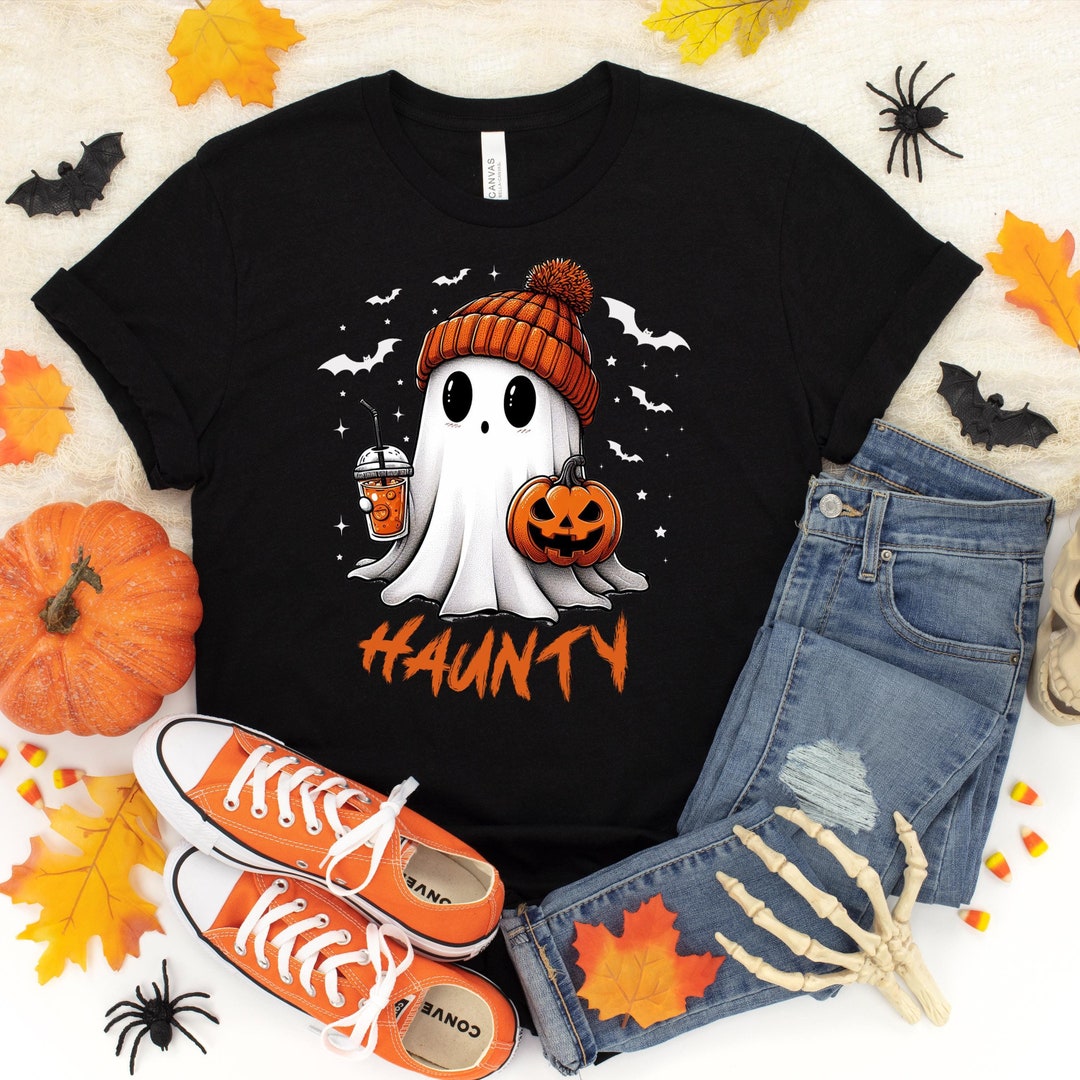 Haunty Ghost Halloween T-shirt, Spooky Season Tee - Etsy