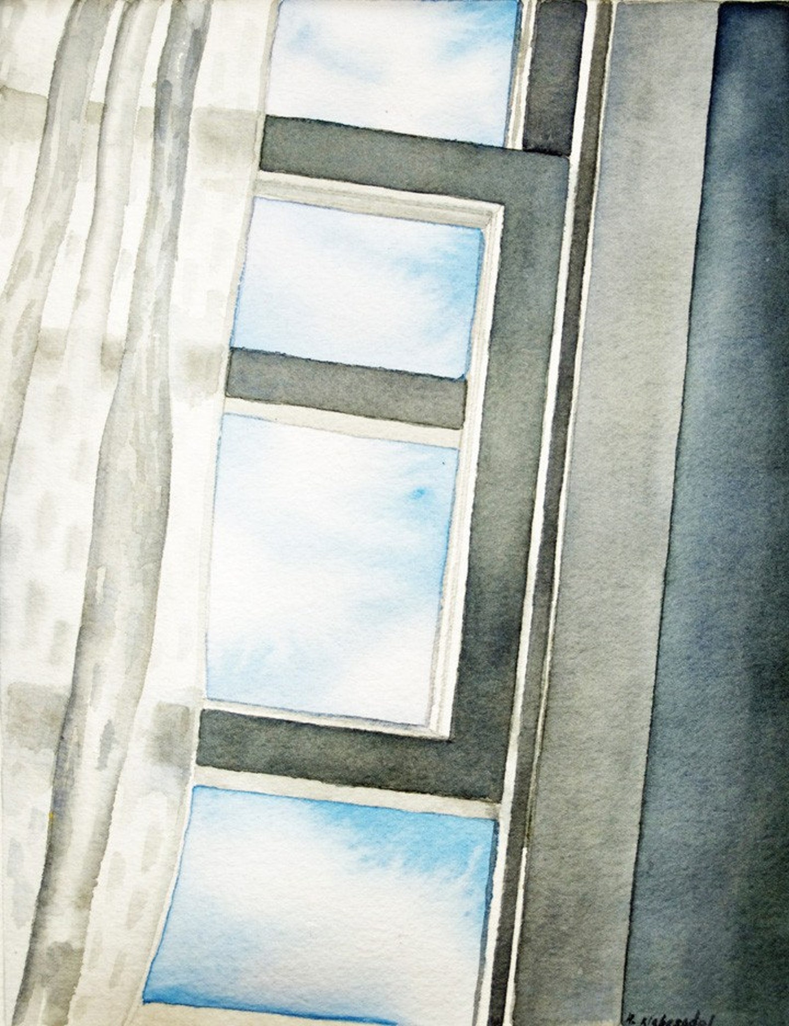 Window View I an Original Watercolor Painting - Etsy