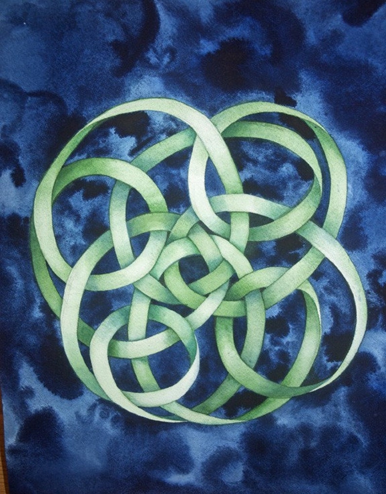 Knot Mandala VI an Original Watercolor - Etsy