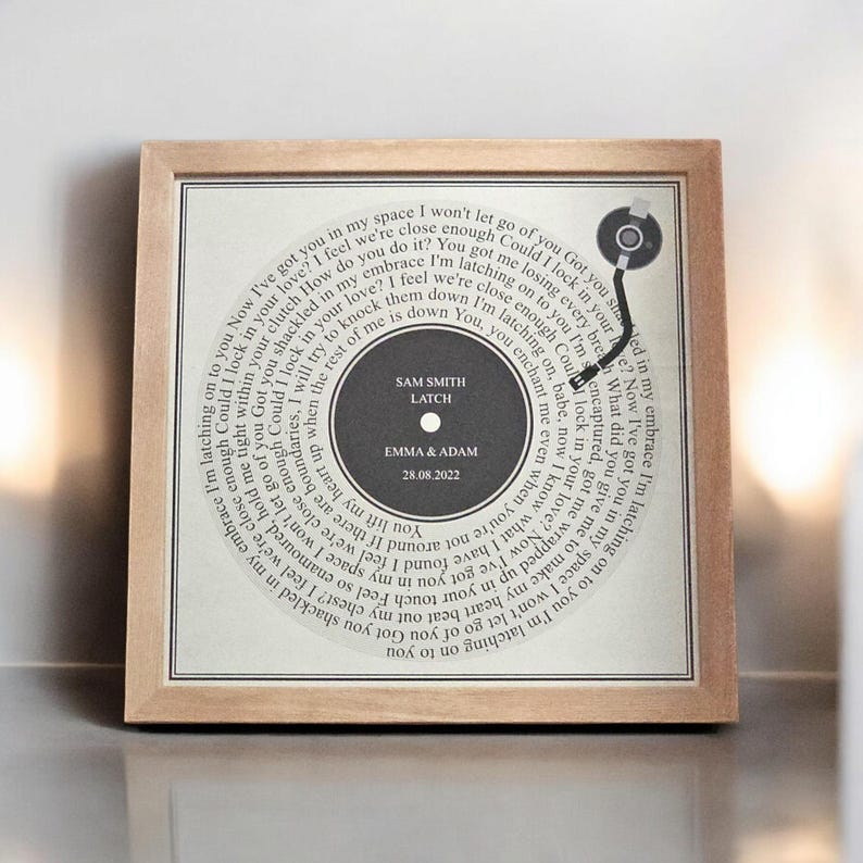 Personalised Song Lyrics Print, Custom Music Poster, Customizable Vinyl ...