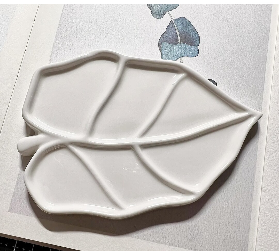 Leaf Palette Ceramics Watercolor Painting Ceramic Palette,traveling ...