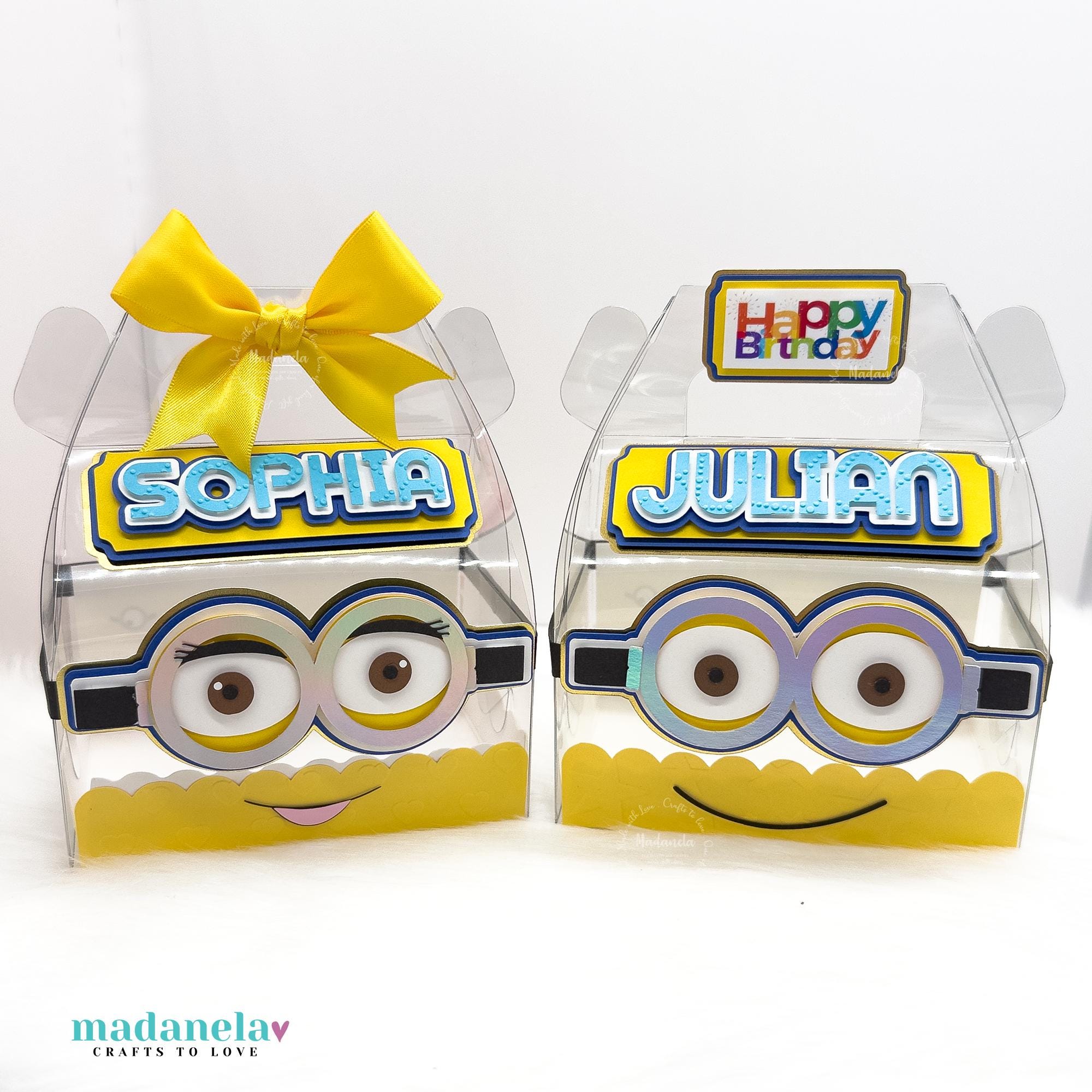 Minion Favor Box SVG, PGN Files, Minions for Boys & Girls Party Favor ...