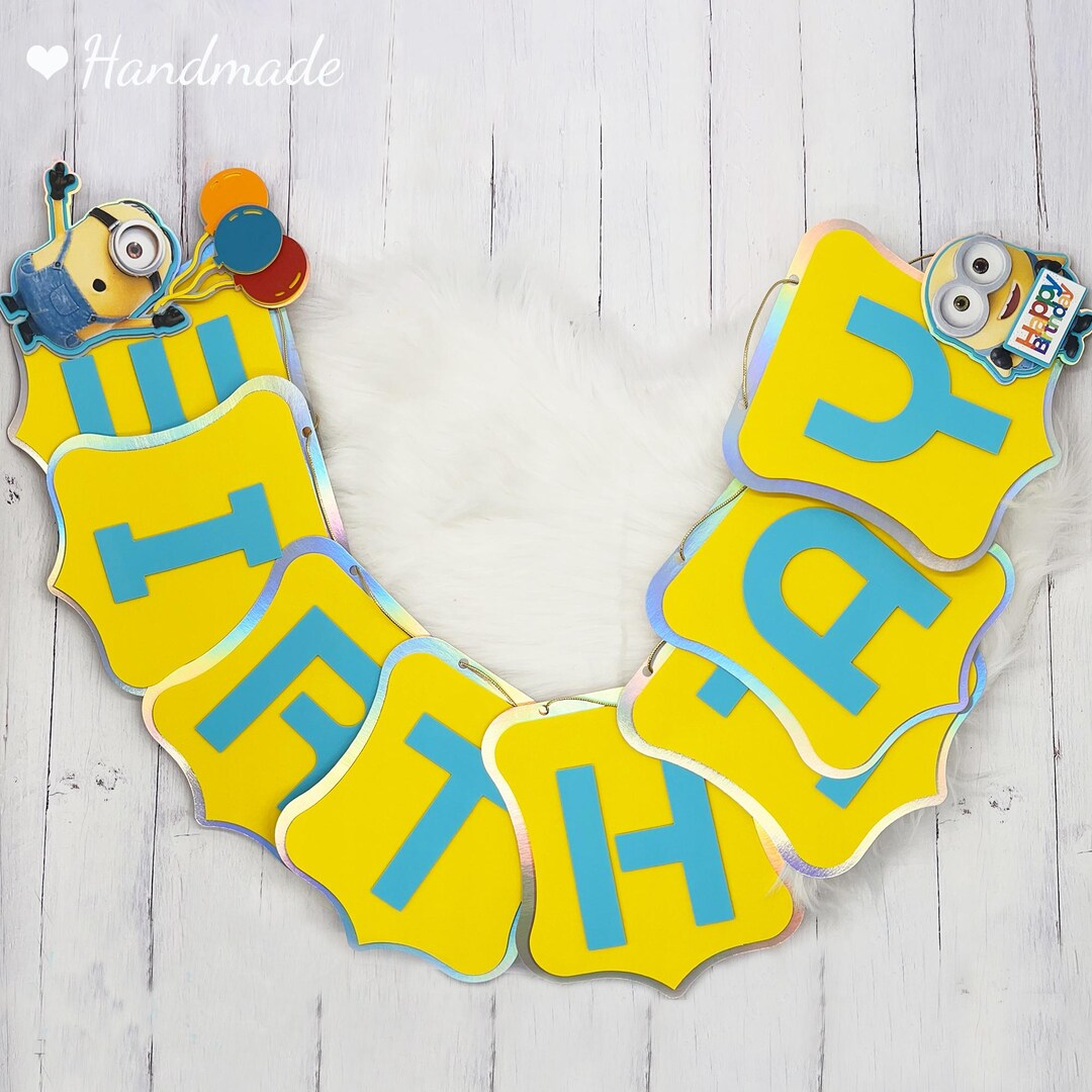Minion Happy Birthday Banner, Minion SVG, PNG Files, Minion Party ...