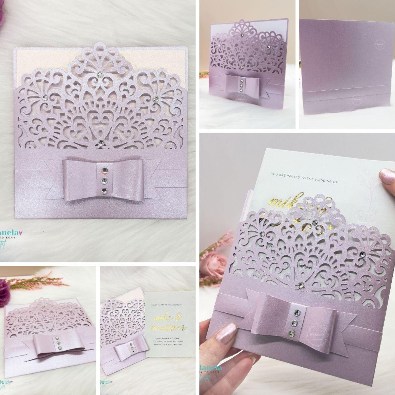 Die Cut Invitation Card: DIY SVG, PDF Template - Etsy
