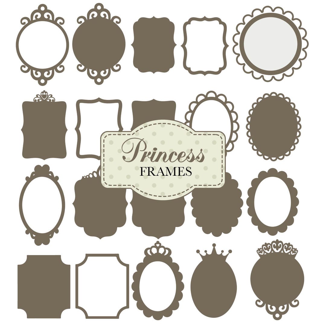 Princess Vintage Frames SVG, pdf (directe download) - Etsy België