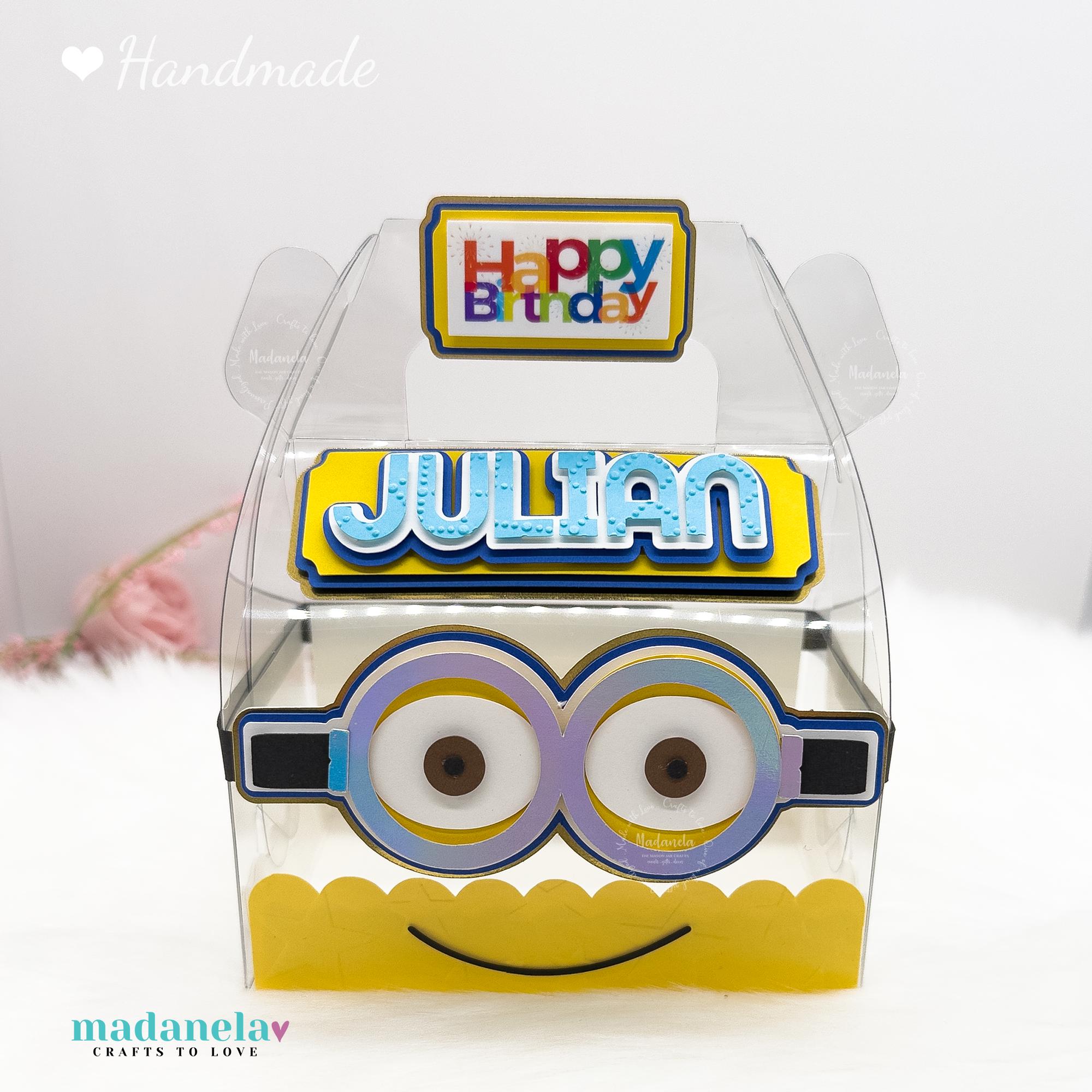 Minion Favor Box SVG, PGN Files, Minions for Boys & Girls Party Favor ...