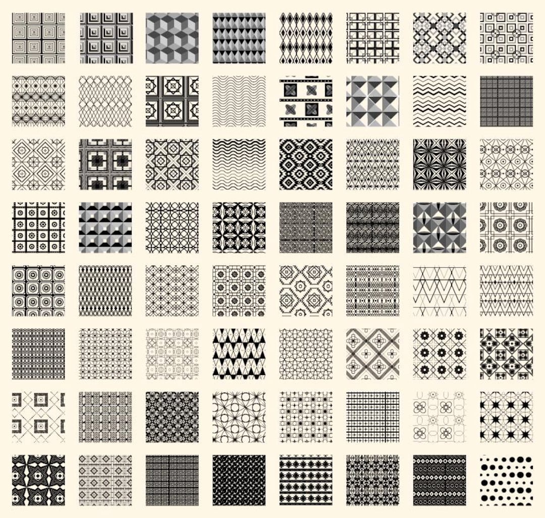64 Seamless Vector Patterns for Adobe Illustrator - Etsy