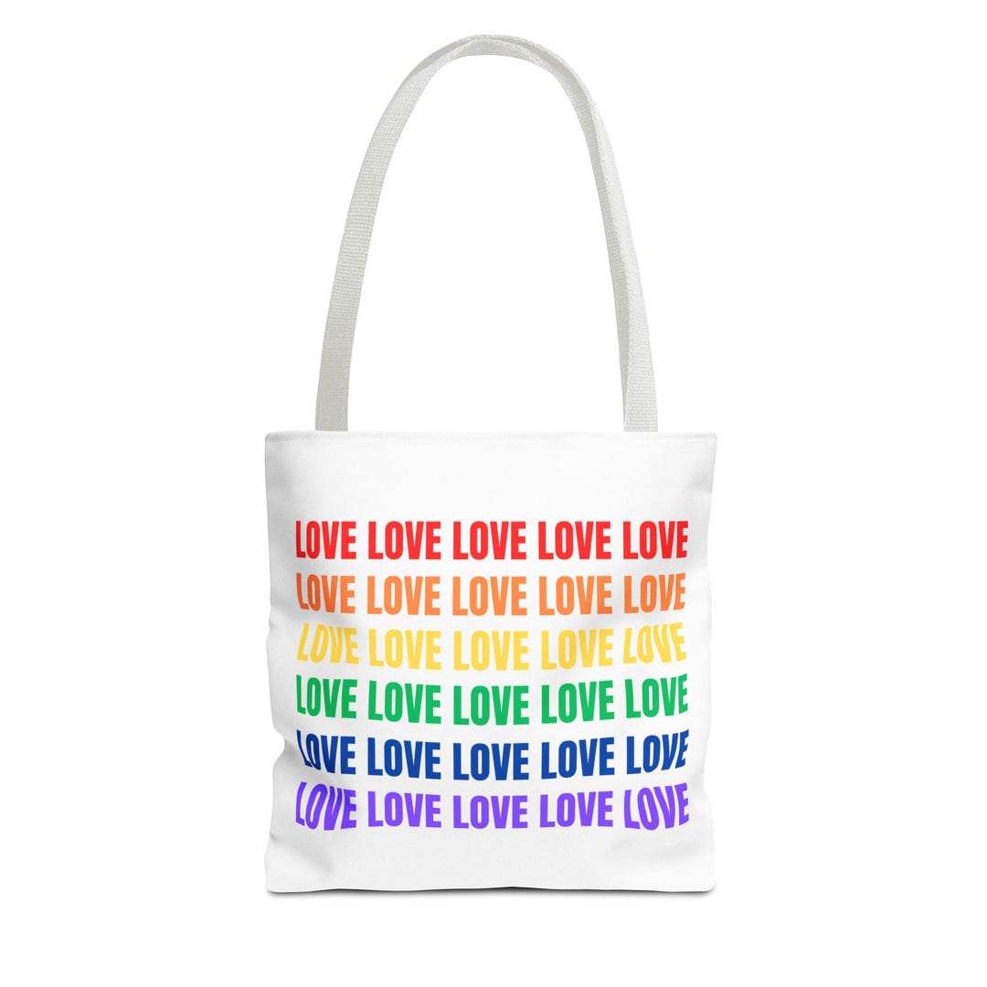 LOVE Rainbow Pride Flag Tote Bag, Pride Accessories, Pride Flag Tote ...