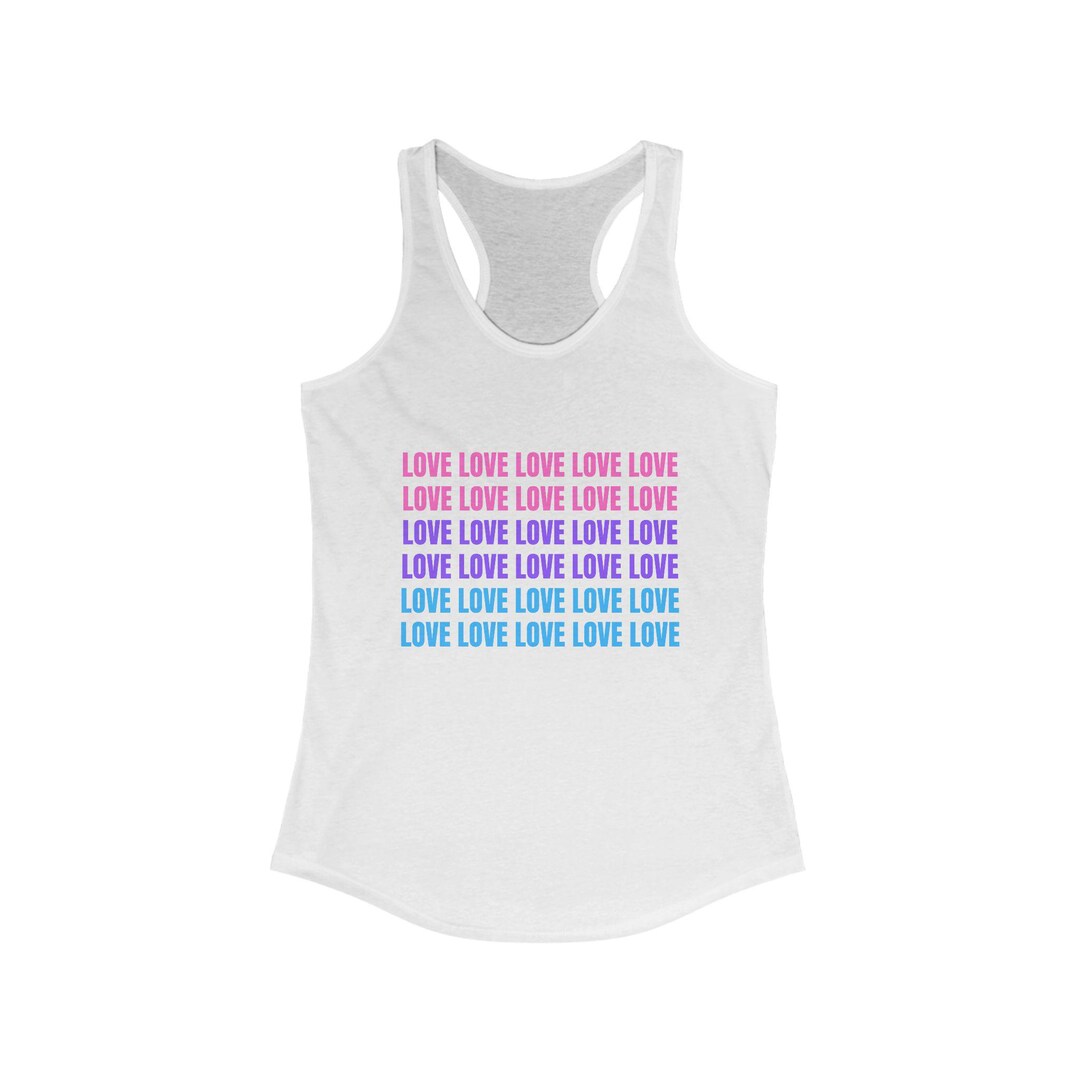 LOVE Bi Pride Flag Racerback Tank, LGBTQIA Pride, Pride Clothing ...