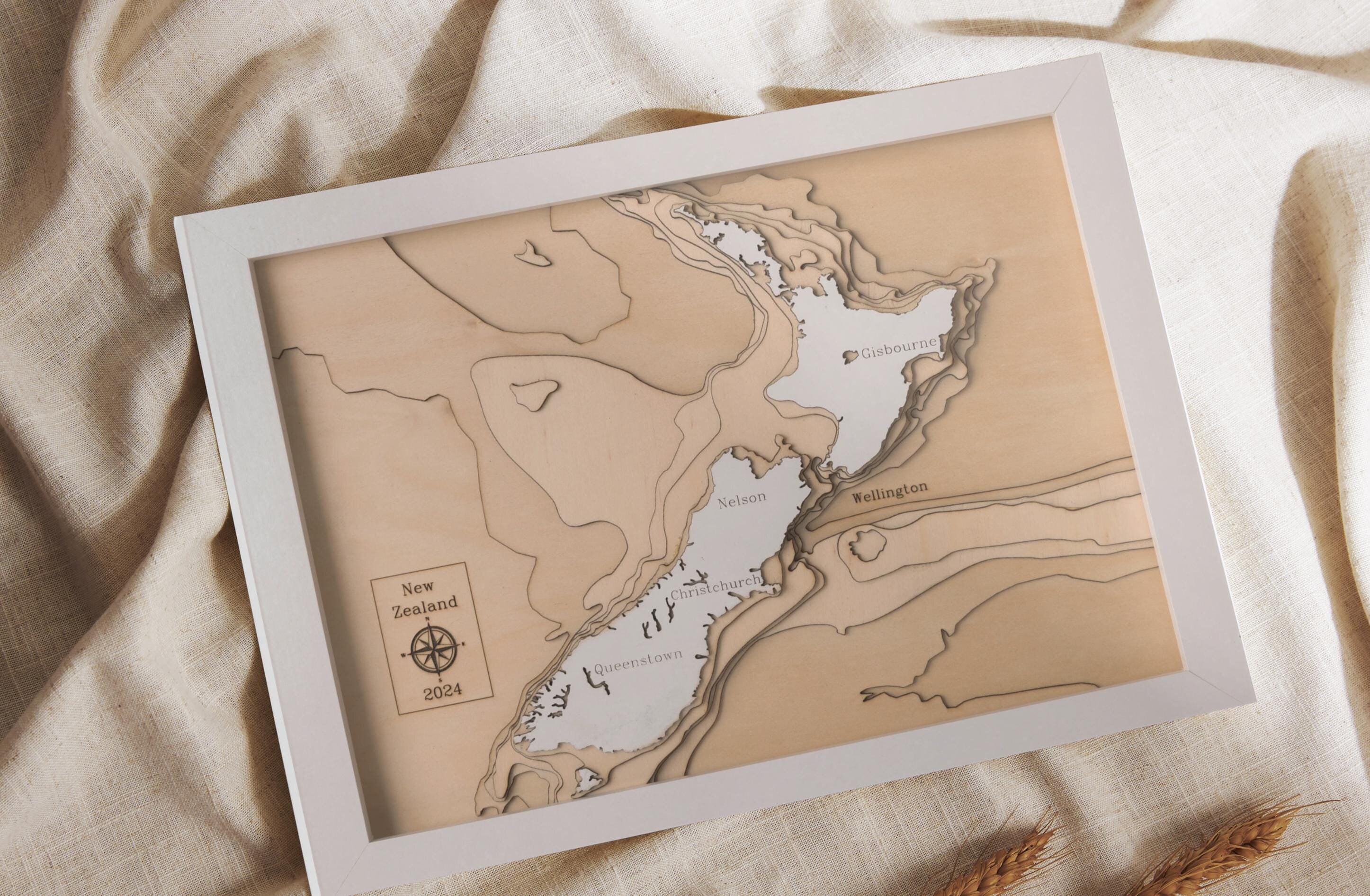 New Zealand 3D Wooden Map - Etsy