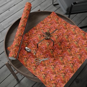 Fall Foliage Gift Wrap | Warm Autumn Leaves Wrapping Paper for Birthday ...